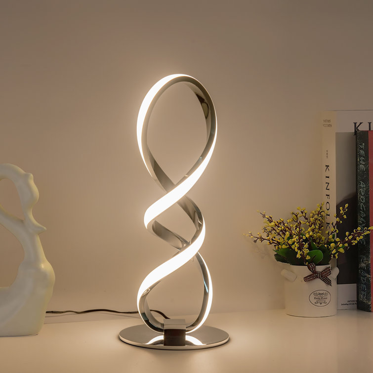 Orren Ellis Macy-Rose Spiral Led Table Lamp, Curved Led Desk Lamp ... Orren Ellis Macy-Rose Spiral Led Table Lamp, Curved Led Desk Lamp ...
